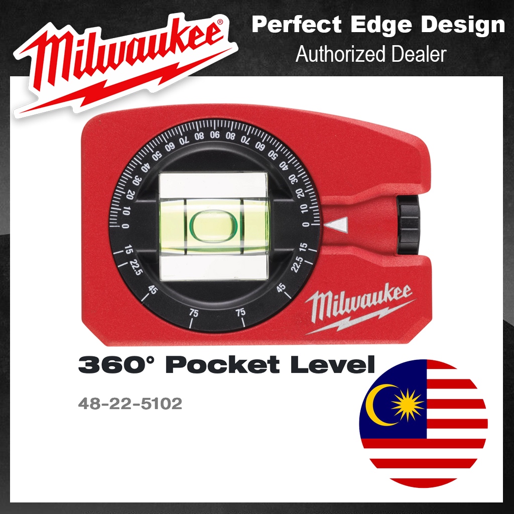 🔥 MILWAUKEE 360° Pocket Level with Magnetic [48-22-5102] | Shopee Malaysia