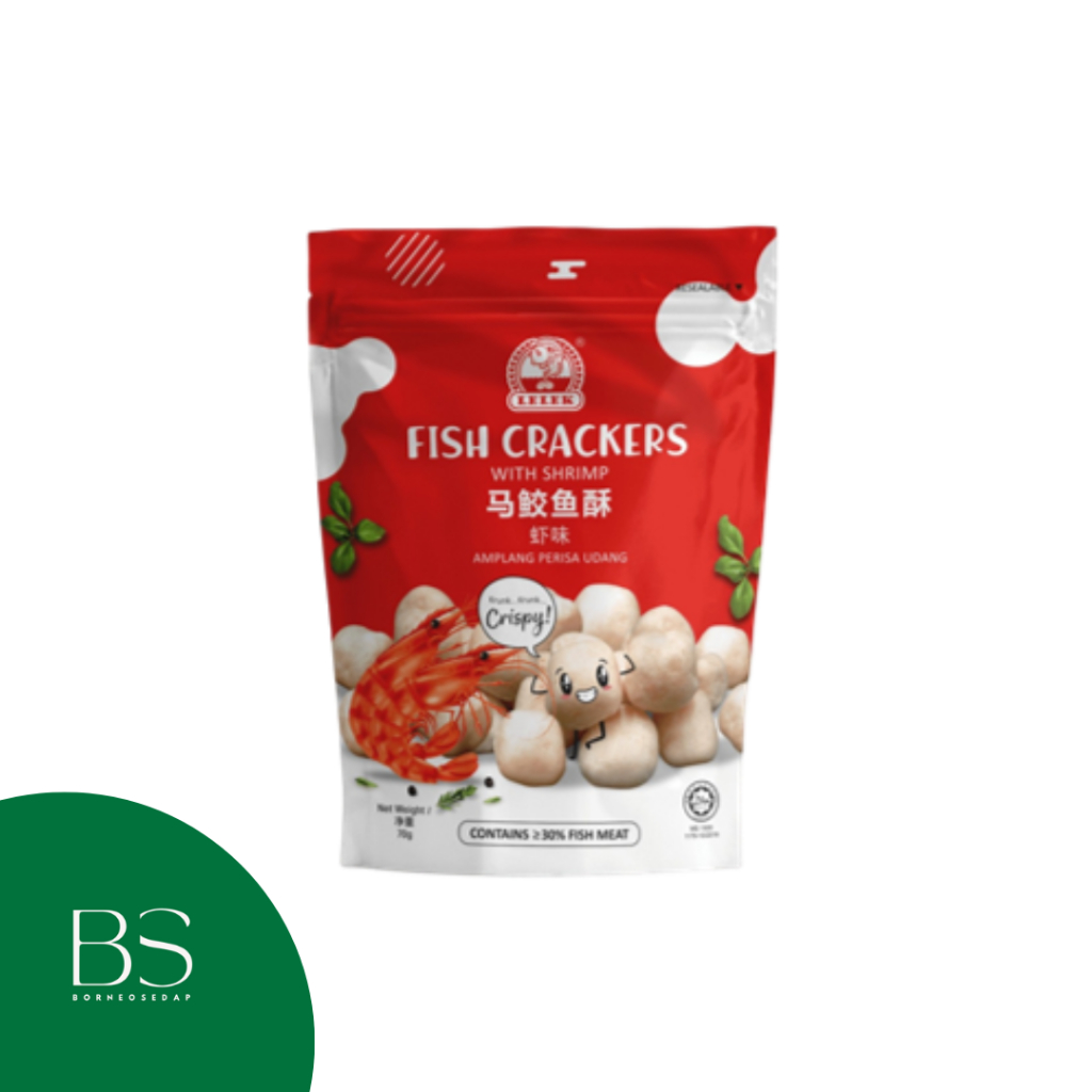 Original Sabahan Kerupuk Lelek Amplang Prawn Flavour Crackers | Shopee ...