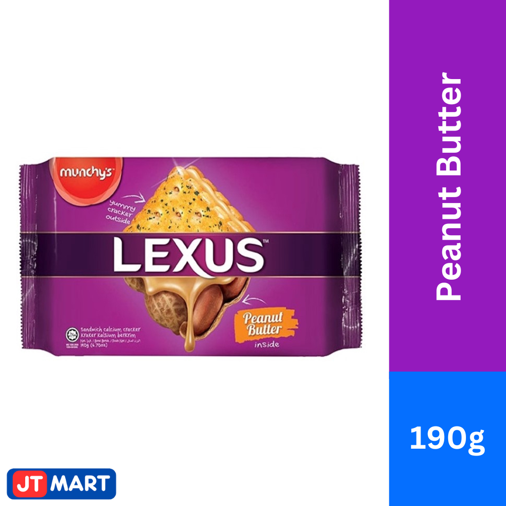 Munchy's LEXUS Sandwich Biscuit - Peanut Butter Cream (190g) | Shopee ...