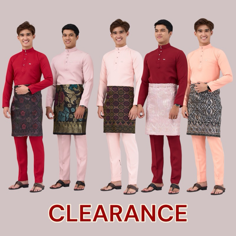[CLEARANCE STOCK] Baju Melayu Slim Fit Pastel and Red Merah : Keek ...
