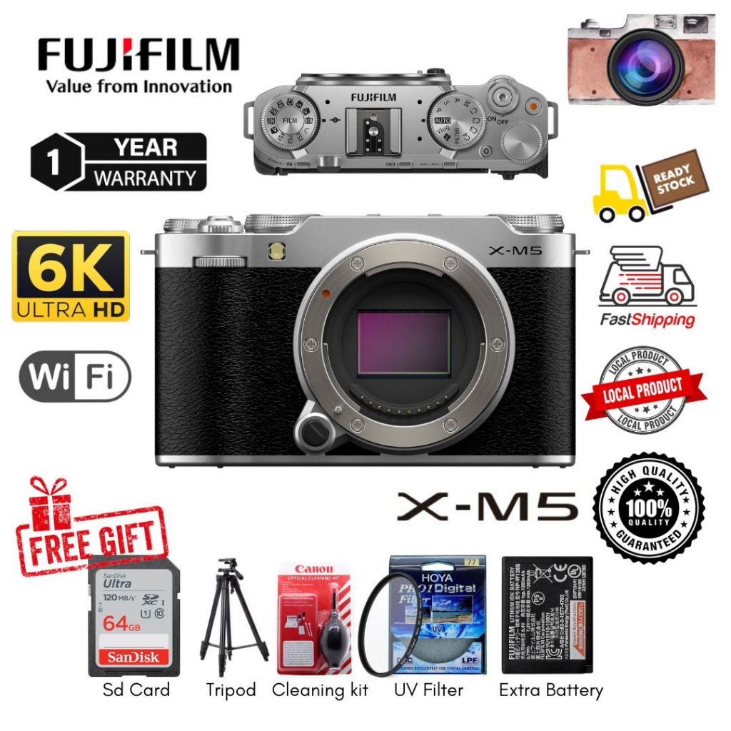 ( READY STOCK ) FUJIFILM X-M5 XM5 Mirrorless Camera with XC 15-45mm f/3 ...