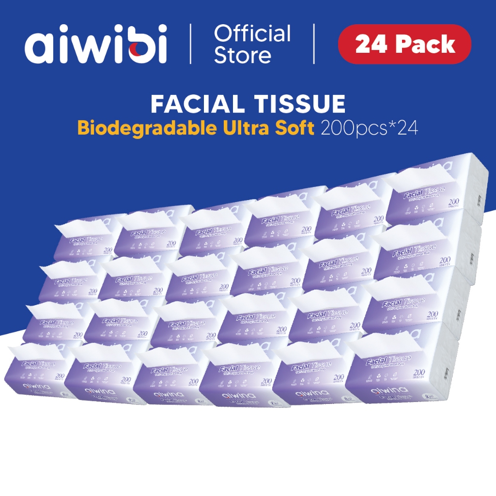 [Bundle of 3] Aiwina 100% Original Wood Pulp Biodegradable Ultra Soft ...