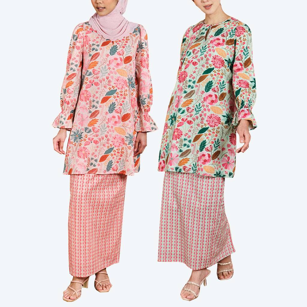 Poplook PREMIUM COTTON Nazam Blouse & Skirt | Shopee Malaysia