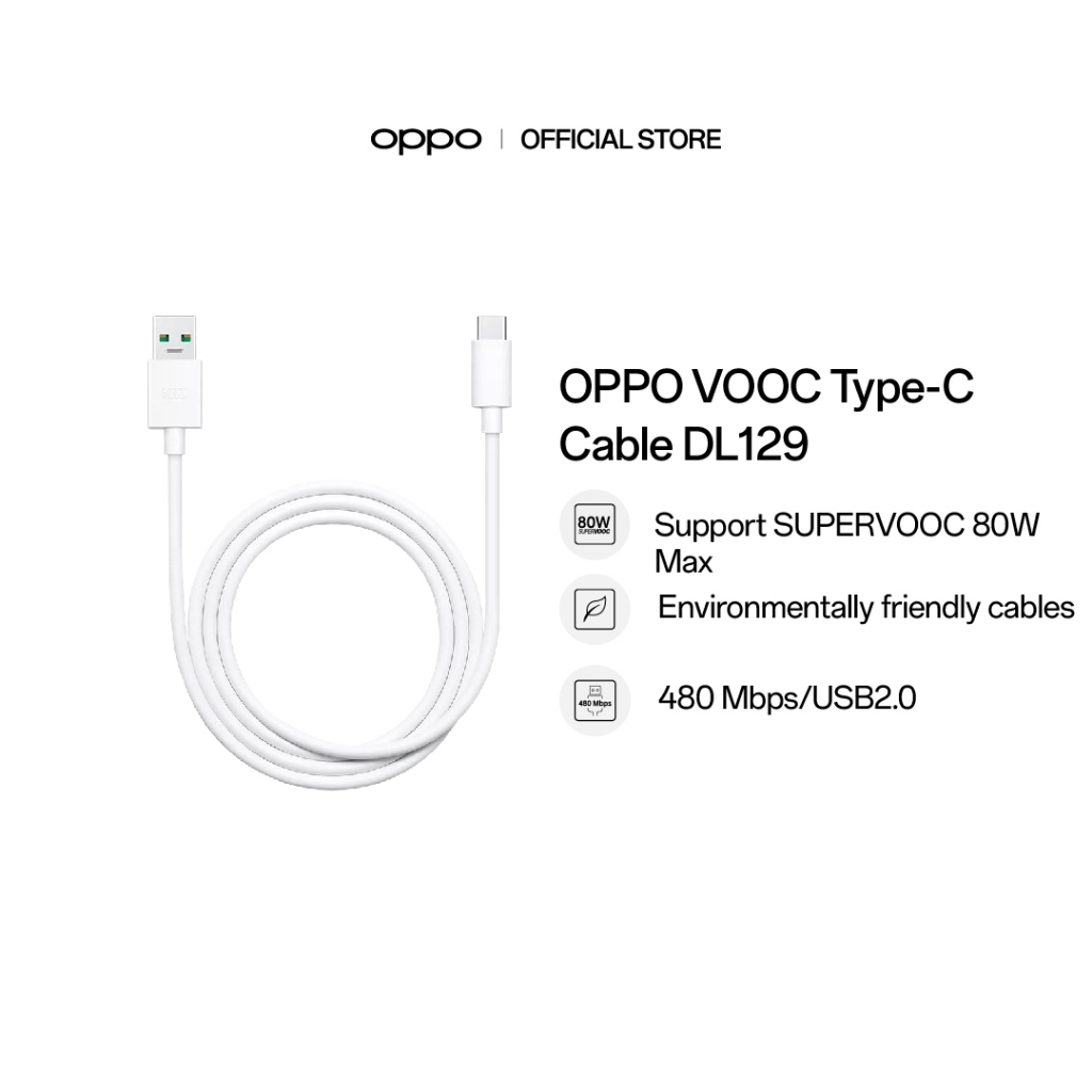 OPPO DL129 SUPERVOOC Type-C Cable (Fast Charge) | Shopee Malaysia