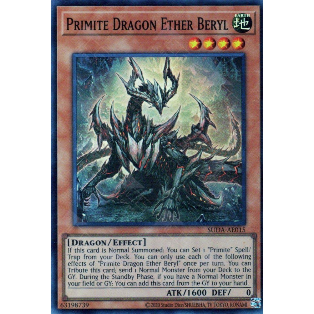 yugioh SUDA-AE015 Primite Dragon Ether Beryl (sr) | Shopee Malaysia