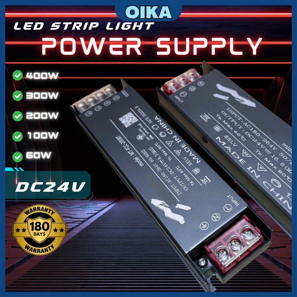 Full Silicon Power Supply DC24V 60W 100W 200W 300W 400W Switch Transformers LED Thin Driver ...