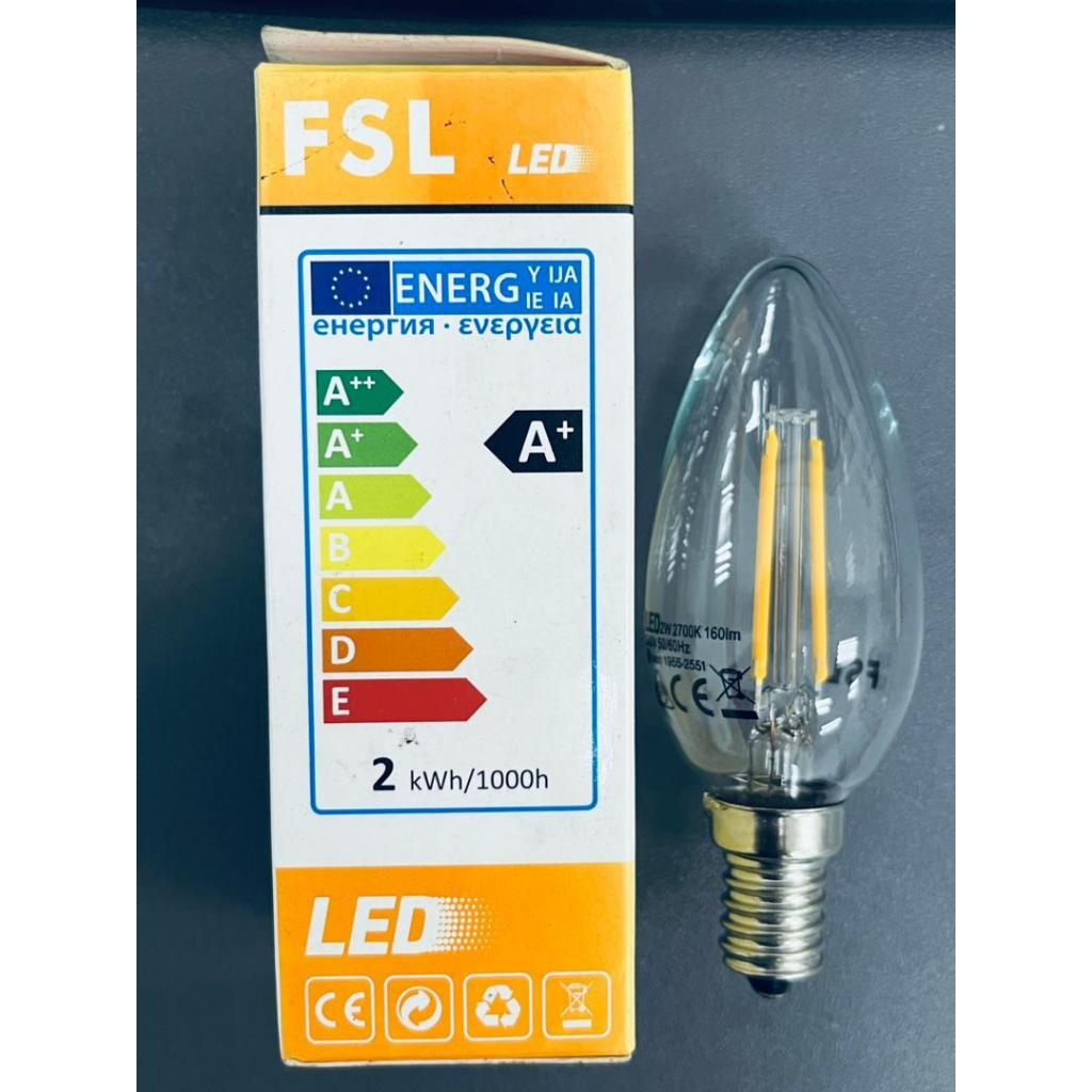 [Ready Stock] FSL LED BULB 2watt Specification /Model :C35-2-E14/ AC ...