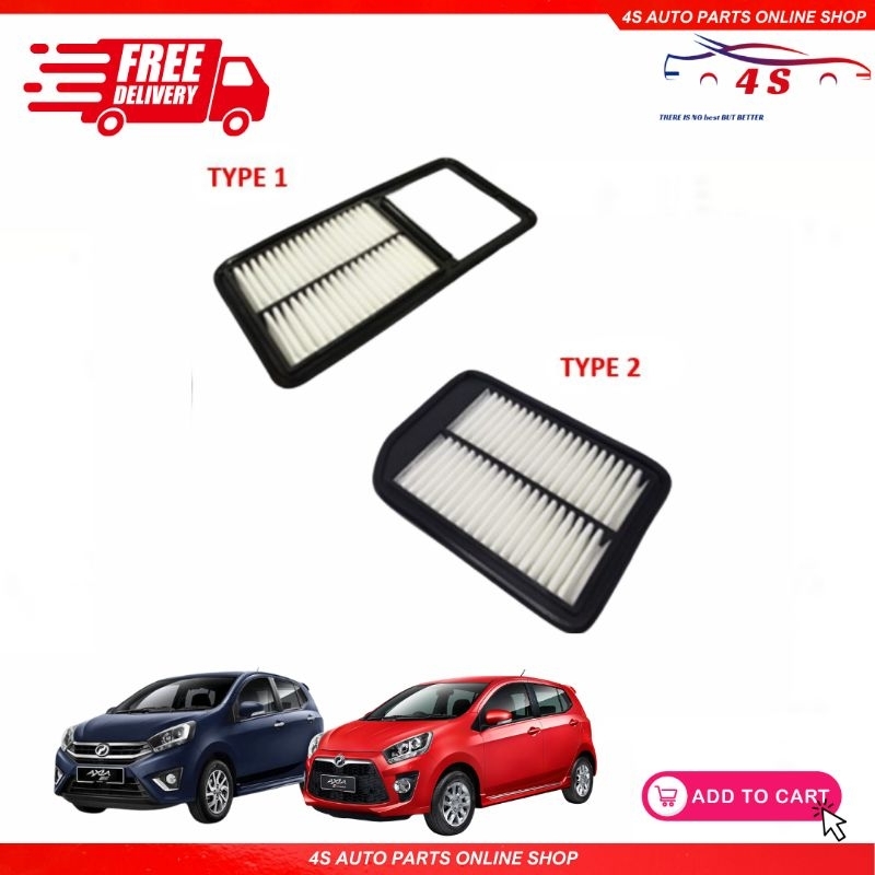 Air Filter Perodua Axia 1.0 2014-2017 Axia SE Facelift 17801-BZ100 ...