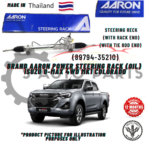 ISUZU D-MAX 4WD MK1 COLORADO POWER STEERING GEAR RACK -BRAND 100% AARON ...