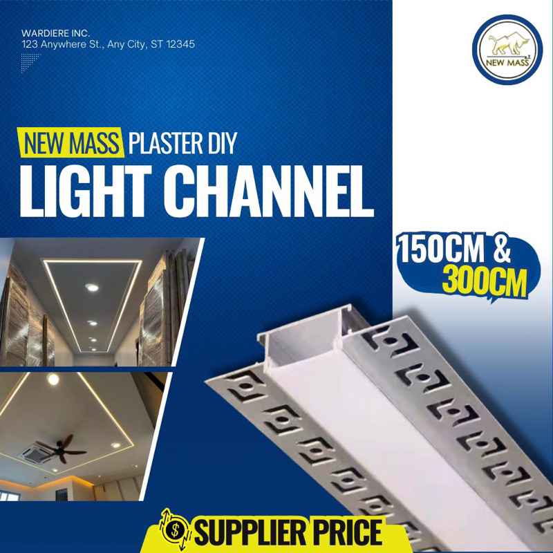 New Mass (Ready Stock) LED CHANNEL / PLASTER CEILING LED CHANNEL / LED ...