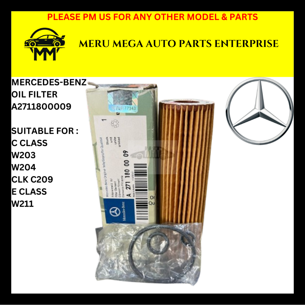 100% ORIGINAL MERCEDES OIL FILTER A2711800009 C CLASS W203 W204 CLK ...