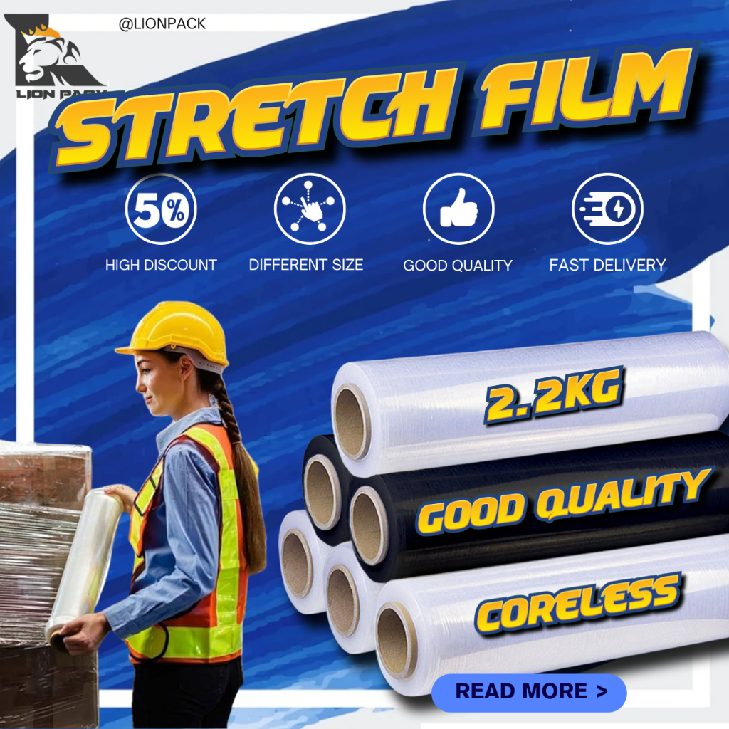 Plastik Balut Barang Stretch Film 500mm x 2.2kg Plastic Wrap Shrink ...