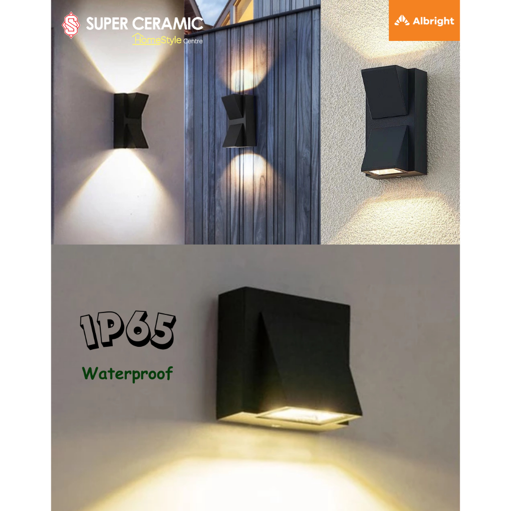ALBRIGHT OD9916W 🔥NEW🔥 Modern IP65 Outdoor Waterproof LED Wall Lamp ...