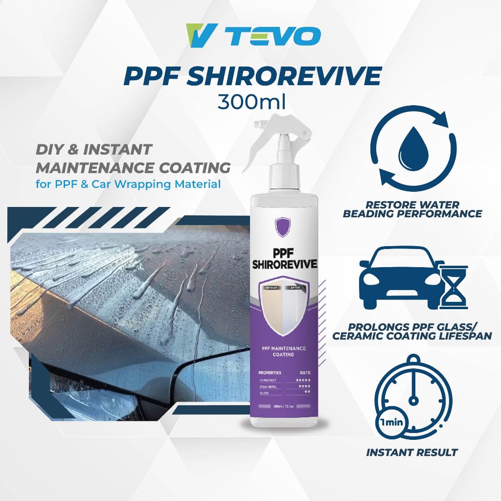 TEVO PPF ShiroRevive 300ml – PPF & Wrap Coating Maintenance Spray (Last ...