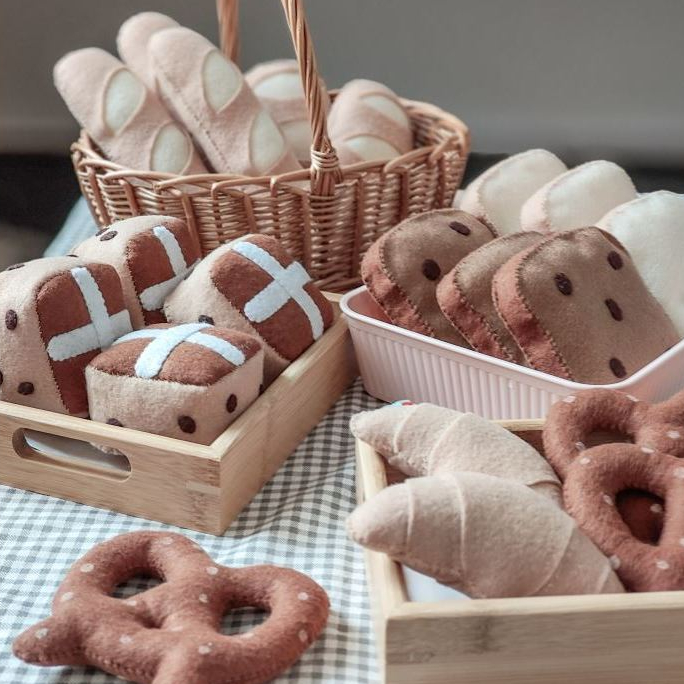 Felt Breads PRETEND TOY / Playset / Pretend Play / Mainan Roti / Role ...