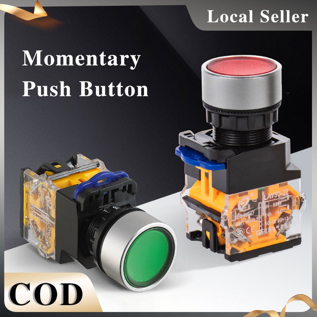 22mm Momentary Push Button Switch 1NO 1NC 10A | Shopee Malaysia
