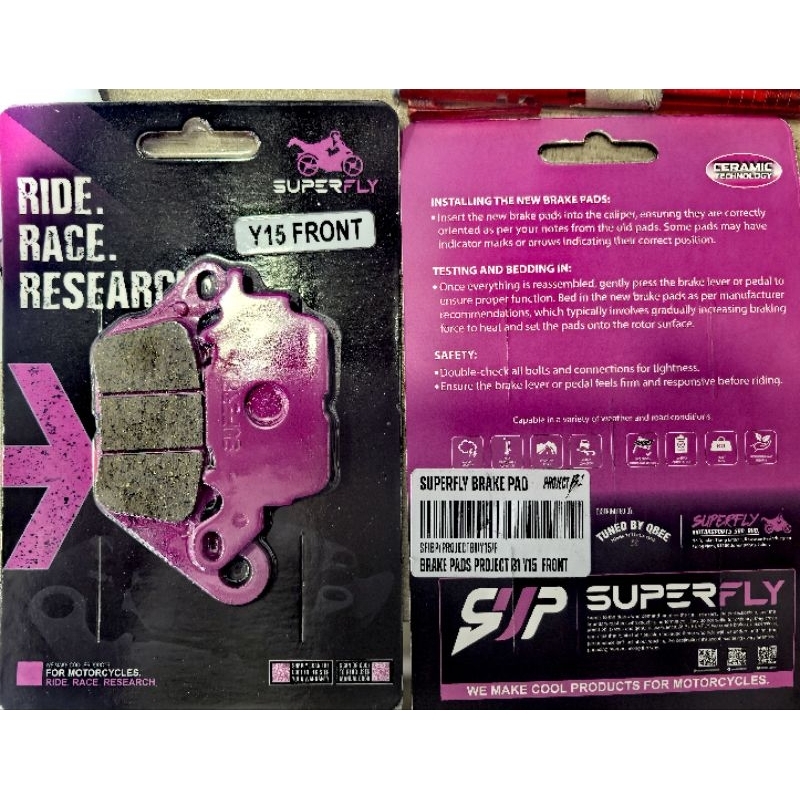 SUPERFLY YAMAHA Y15 V1 V2 NMAX FRONT DISC BRAKE PAD PROJECT B1-Series ...