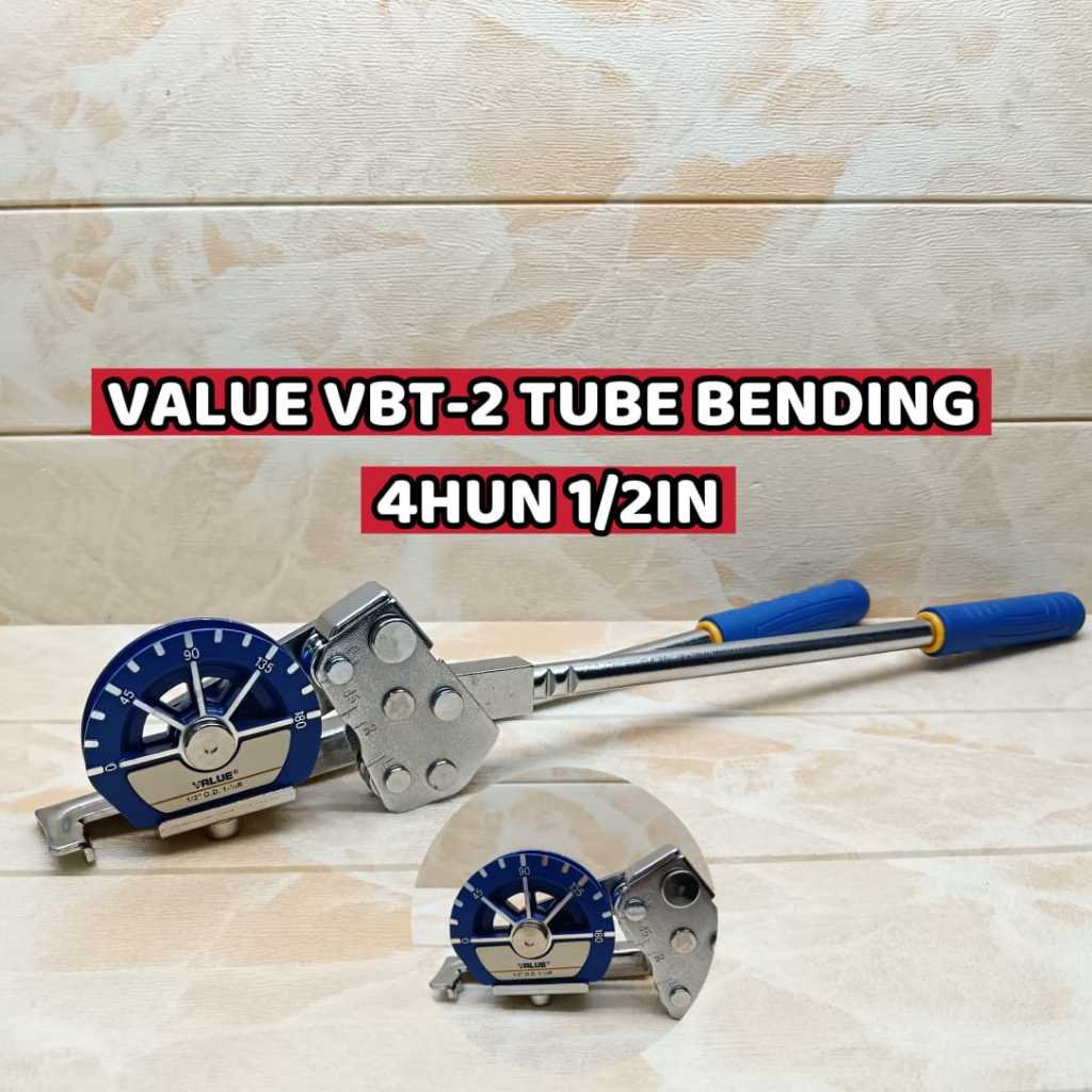 VALUE VBT-2 tube bending (4hun) 1/2in copper pipe airconditioning refrigerator pembengkok paip ...