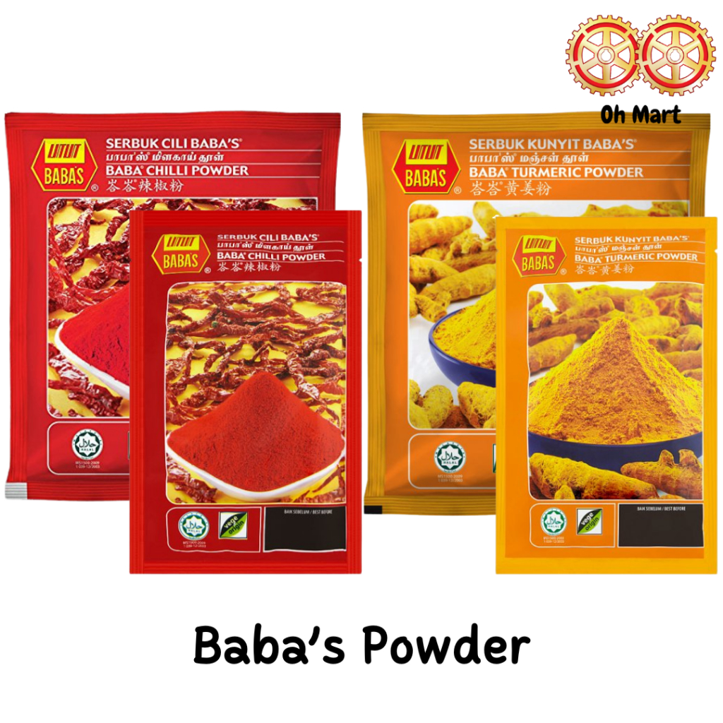 Baba's Assorted Flavou Powder 125g / 250g - Chilli Powder/Turmeric ...