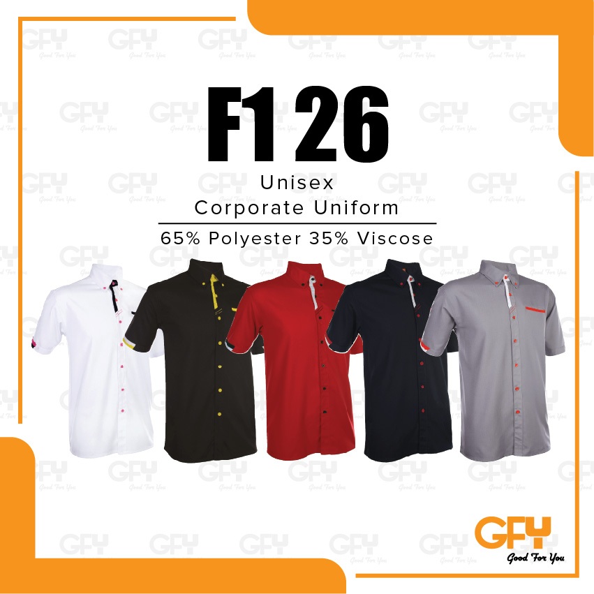 OREN SPORT F126 Unisex F1 Corporate Uniform Smart Casual Office Wear ...