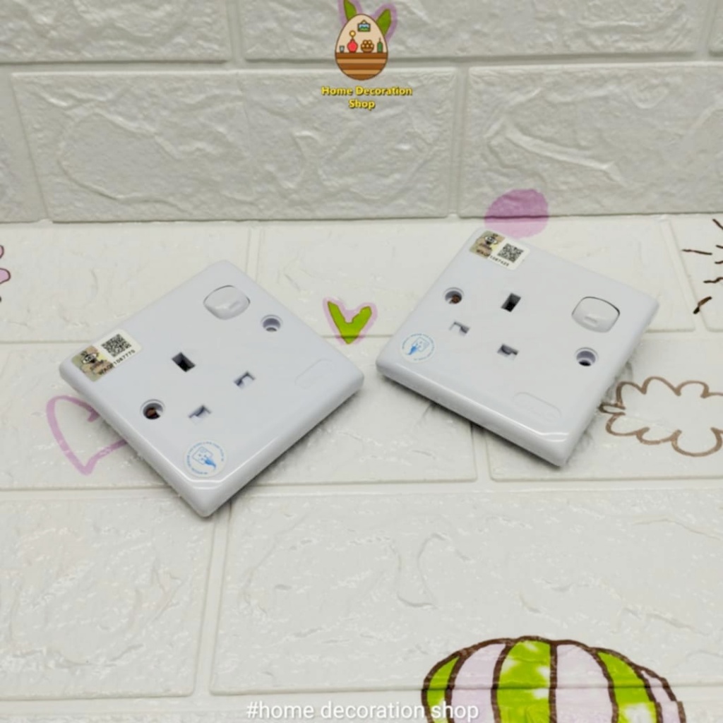 13A Switch Socket UNIC 3pin 250v SIRIM Safety wall plug socket fan lamp ...