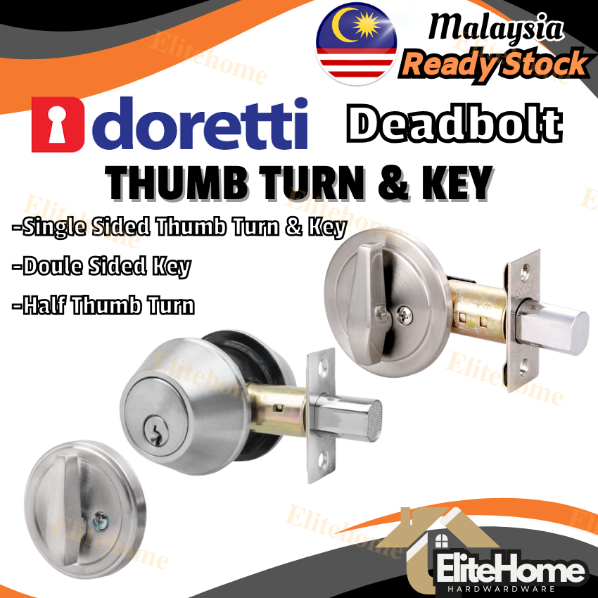 【EliteHome】DD-101/102/104-SN Doretti® Deadbolt Door Lock ( SIRIM ...