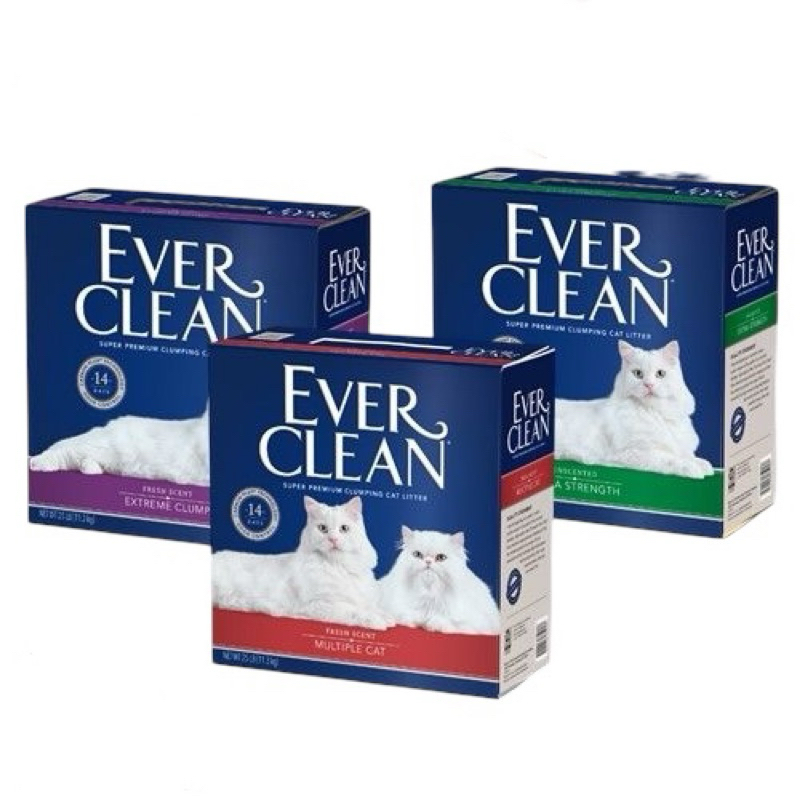 Ever Clean Super Premium Clumping Cat Litter 25lb (Multiple Cat/Extra Strength/Lightly Scented ...