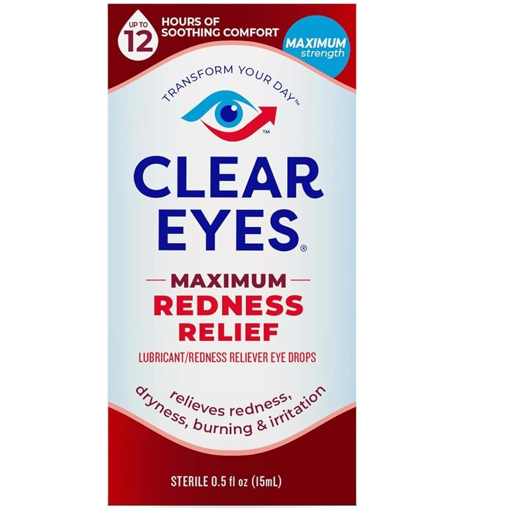 Clear Eyes Maximum Redness Eye Relief Eye Drops, 15ml | Shopee Malaysia