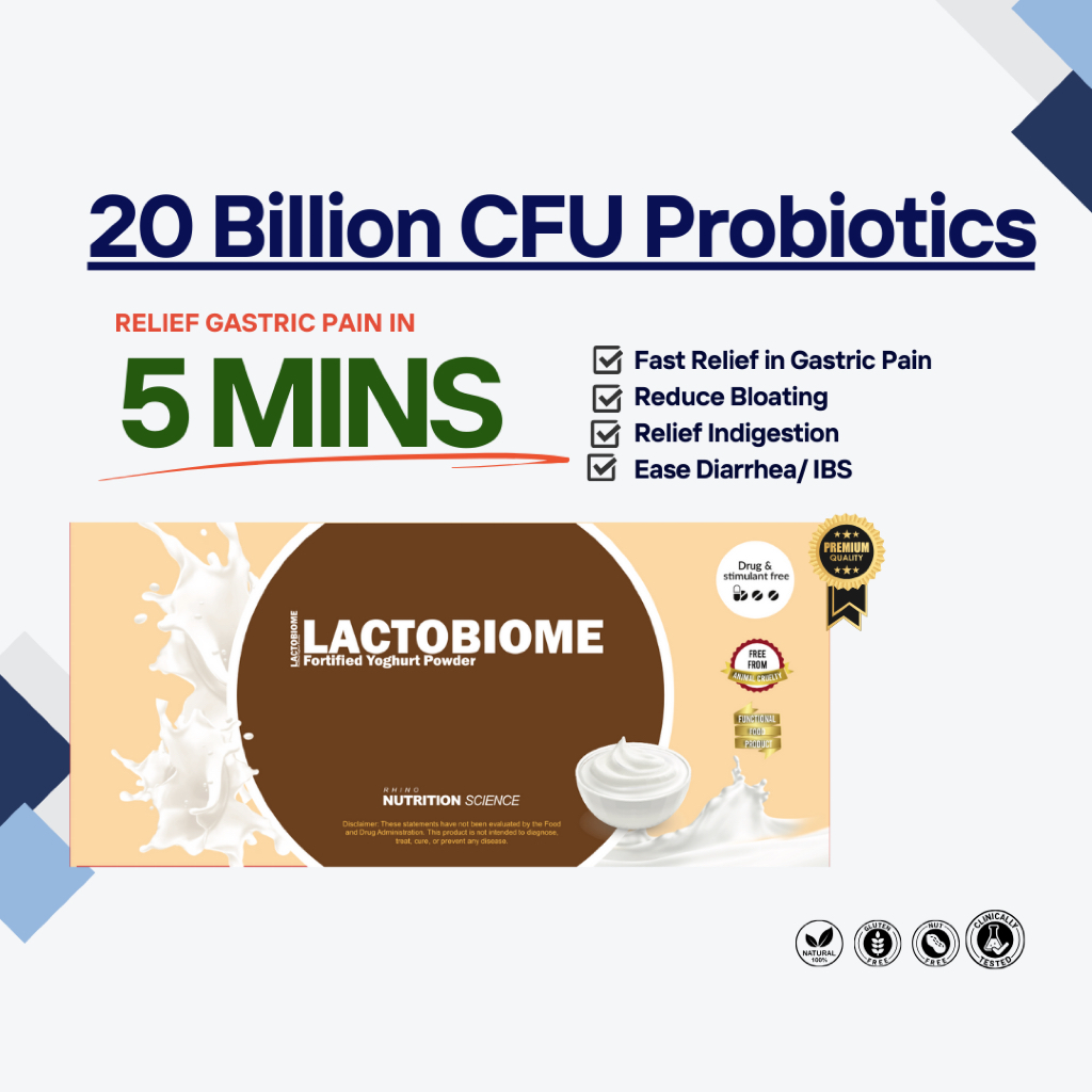 Lactobiome 20 Billion CFU Prebiotic + Probiotics (15’s) | Shopee Malaysia