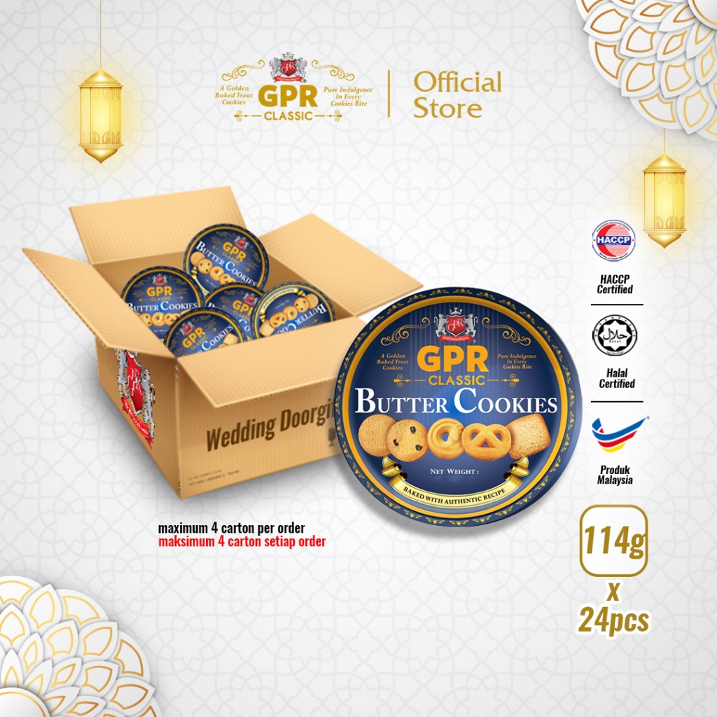 【Carton Deal】GPR Classic Butter Cookies (114g x 24tin) – Wedding Doorgift | Shopee Malaysia
