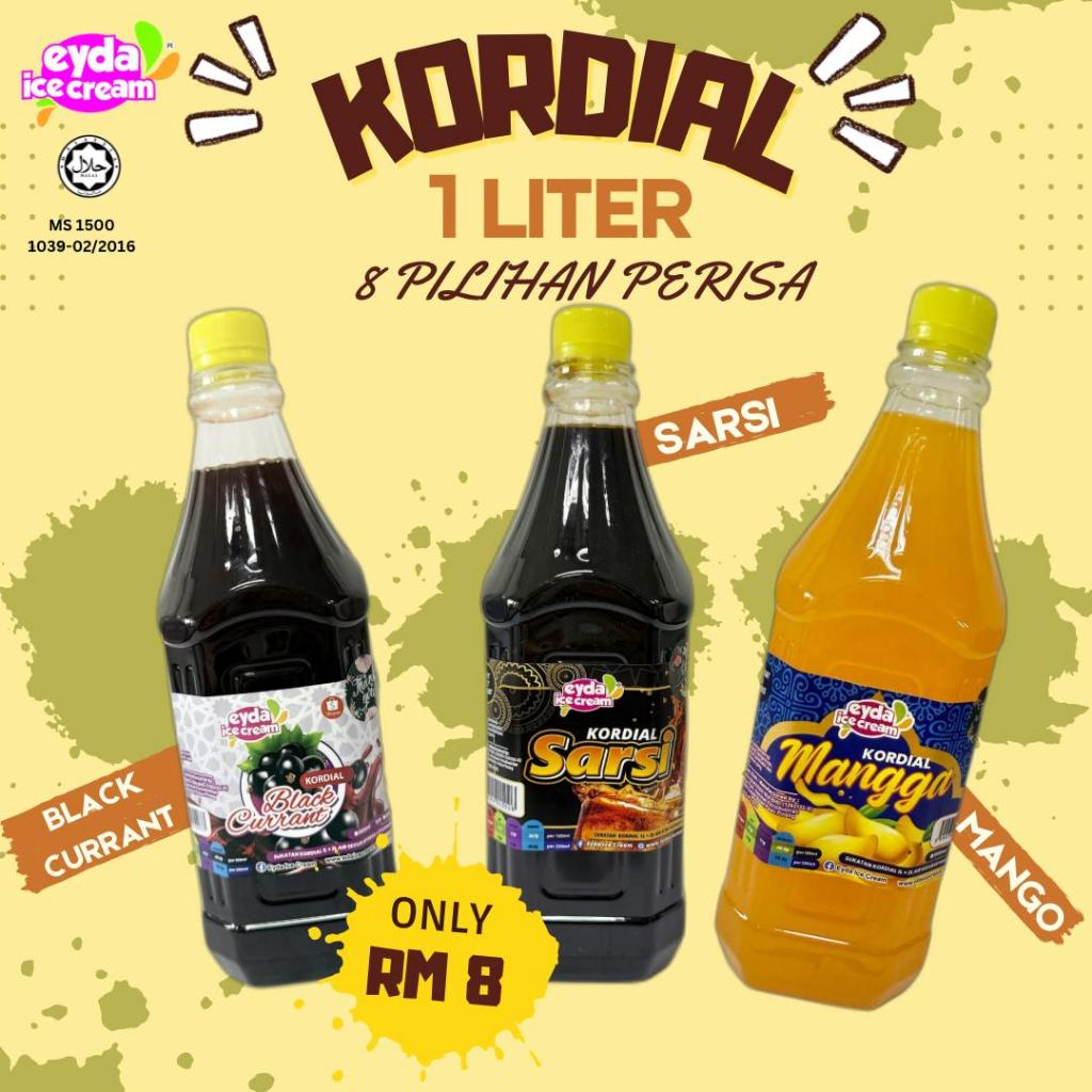 Eydaicecream 1L KORDIAL OREN / CORDIAL ORANGE HALAL 4XGANDA MANIS PEKAT ...