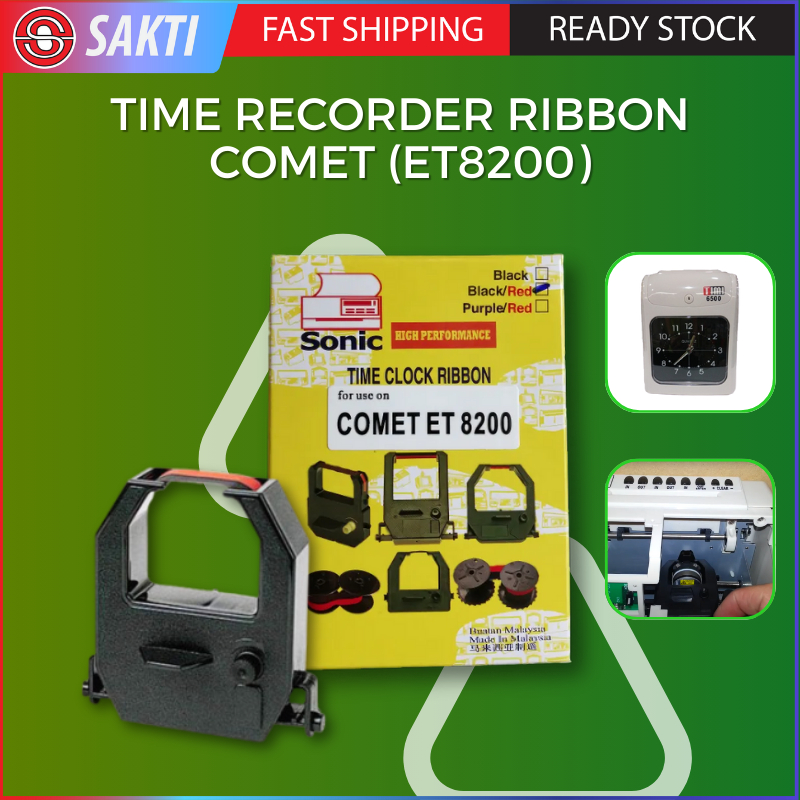 Sonic Time Recorder Punch Card Time Clock Comet Ribbon Two Colour ...