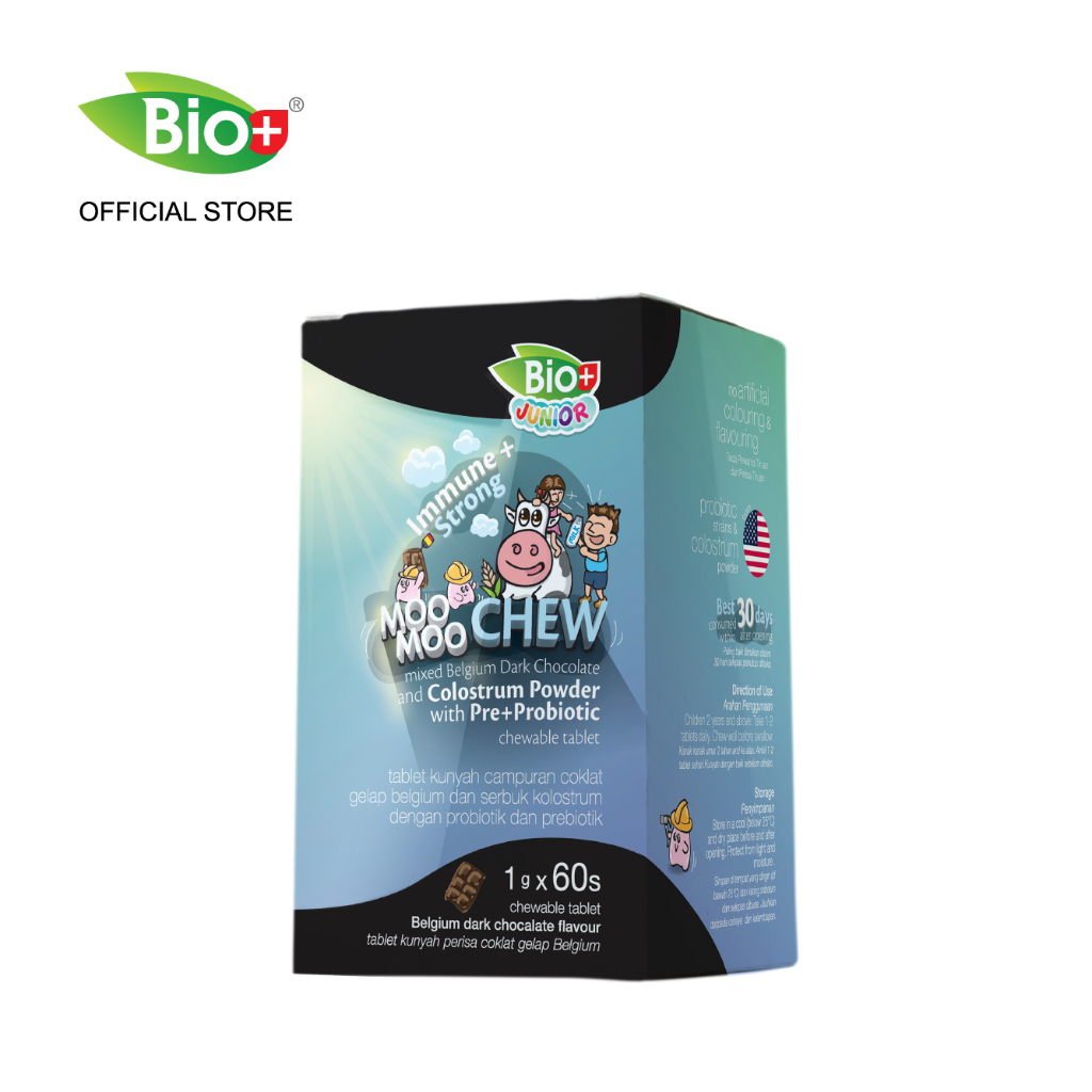 Bio+ Junior Moo Moo Chew with Pre+Probiotic Chewable Tablet 60's ...