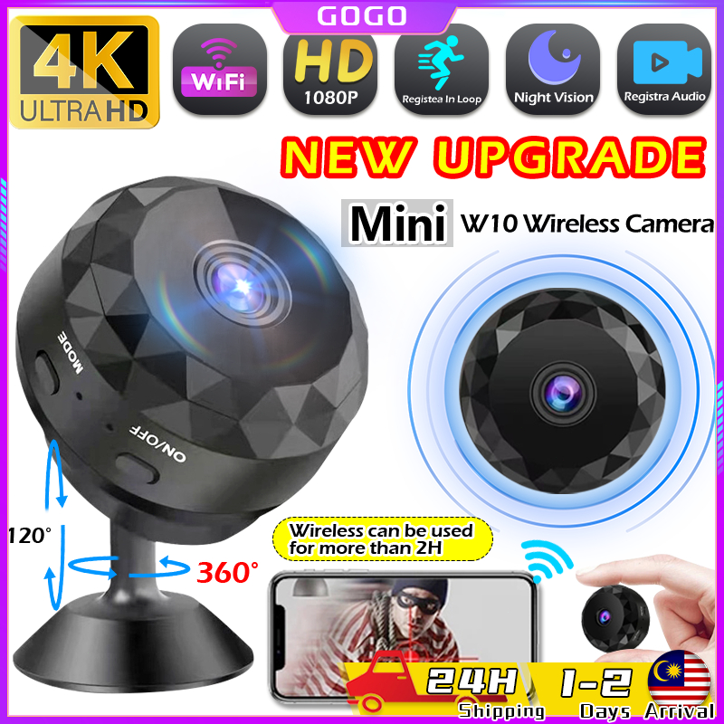 W10 Mini Wireless Camera WiFi 1080P HD Hidden Camera Infrared Night ...