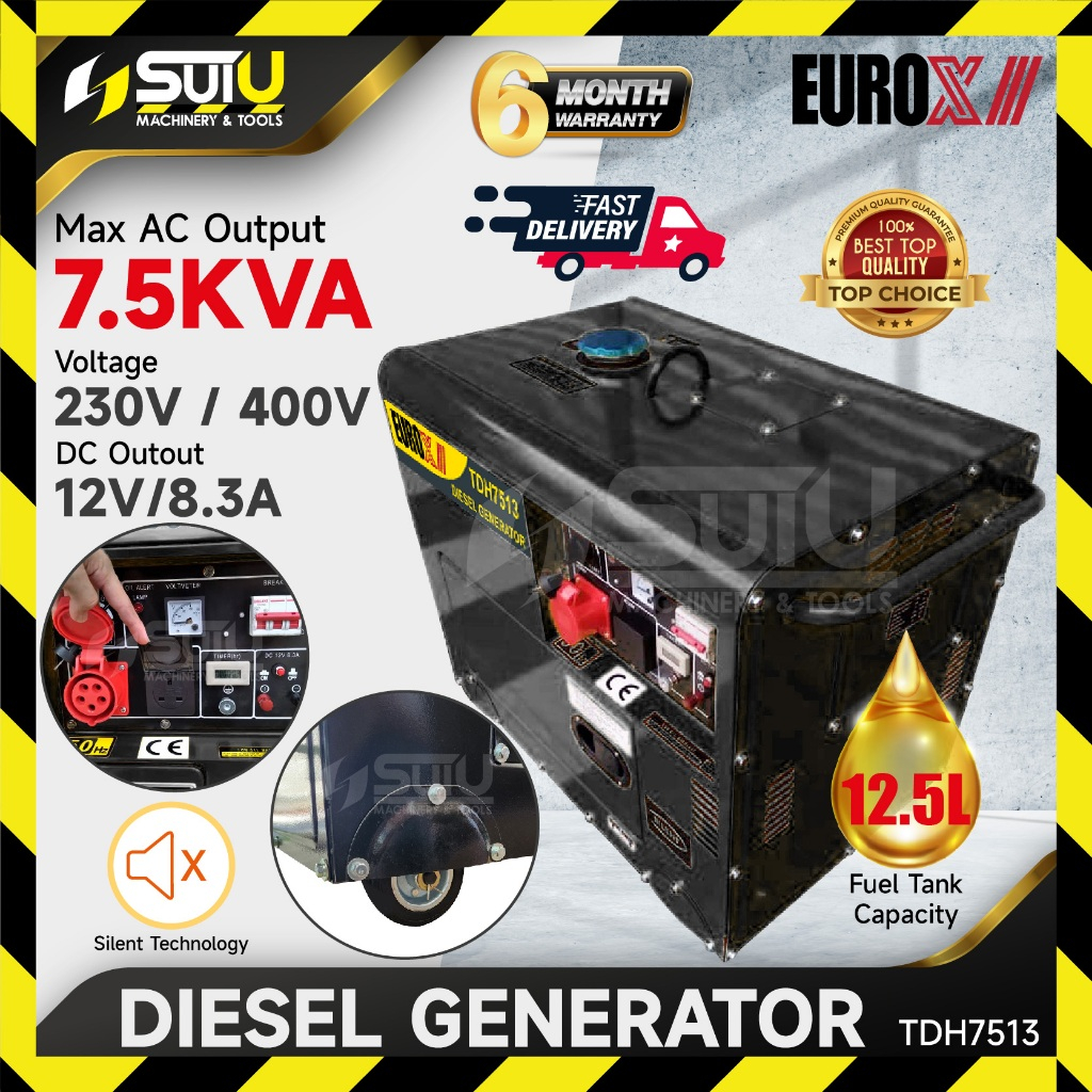 EUROX TDH7513 Diesel Generator / Penjana 7.5KVA | Shopee Malaysia