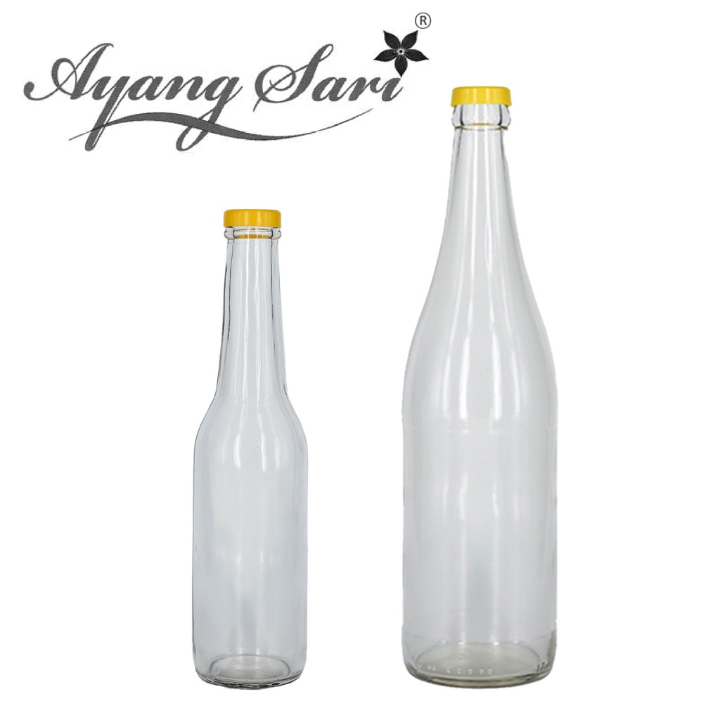 Common Sauce Round Glass Bottle with Snap Cap 350ML/640ML/Botol Sauce/酱油瓶 | Shopee Malaysia