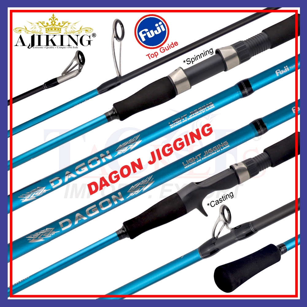 (6'0ft-6'3ft) Ajiking Dagon Light Jig Joran Pancing Spinning Casting ...