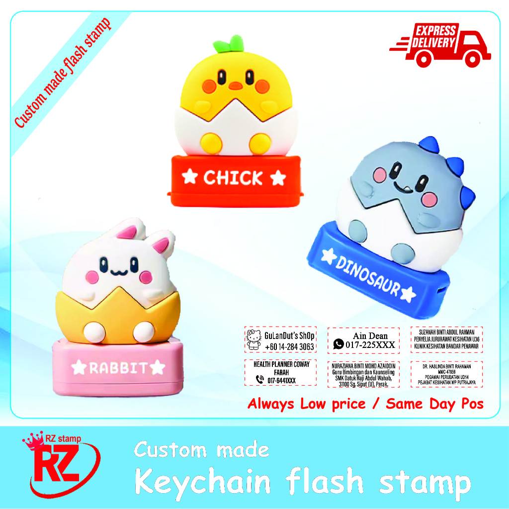 RL14 Selfink Flash Stamp / Funny Stamp / Nurse Stamp / keychain Stamp ...