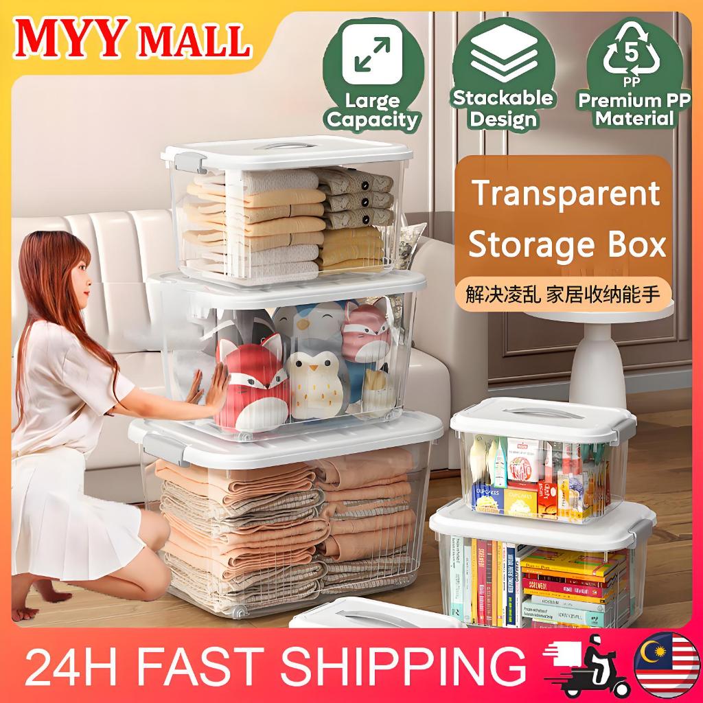 Transparent Foldable LARGE Storage Box Clothes Organizer Clothes ...