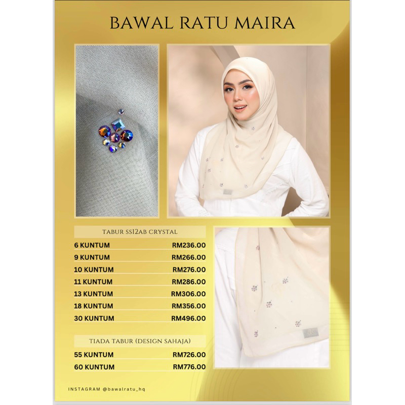 BAWAL RATU MAIRA (TABUR) | Shopee Malaysia