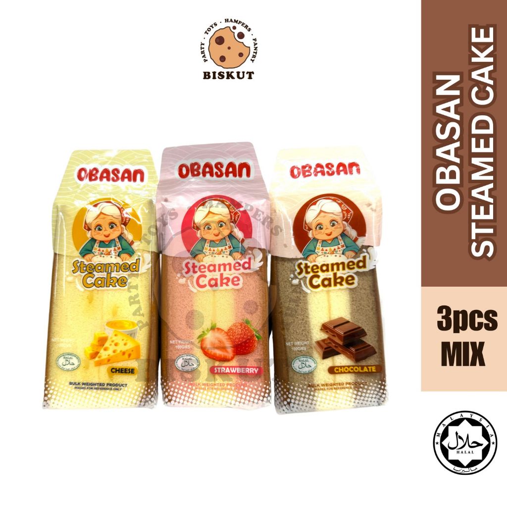 Obasan Pure 3 Triangle Cake (Halal) Coklat/ Cheese/ Strawberry | Shopee ...