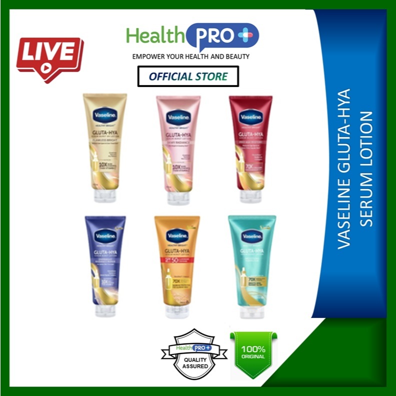 (LIVE) Vaseline Gluta-Hya Serum Burst Lotion - Flawless Bright / Dewy Radiance / Overnight ...