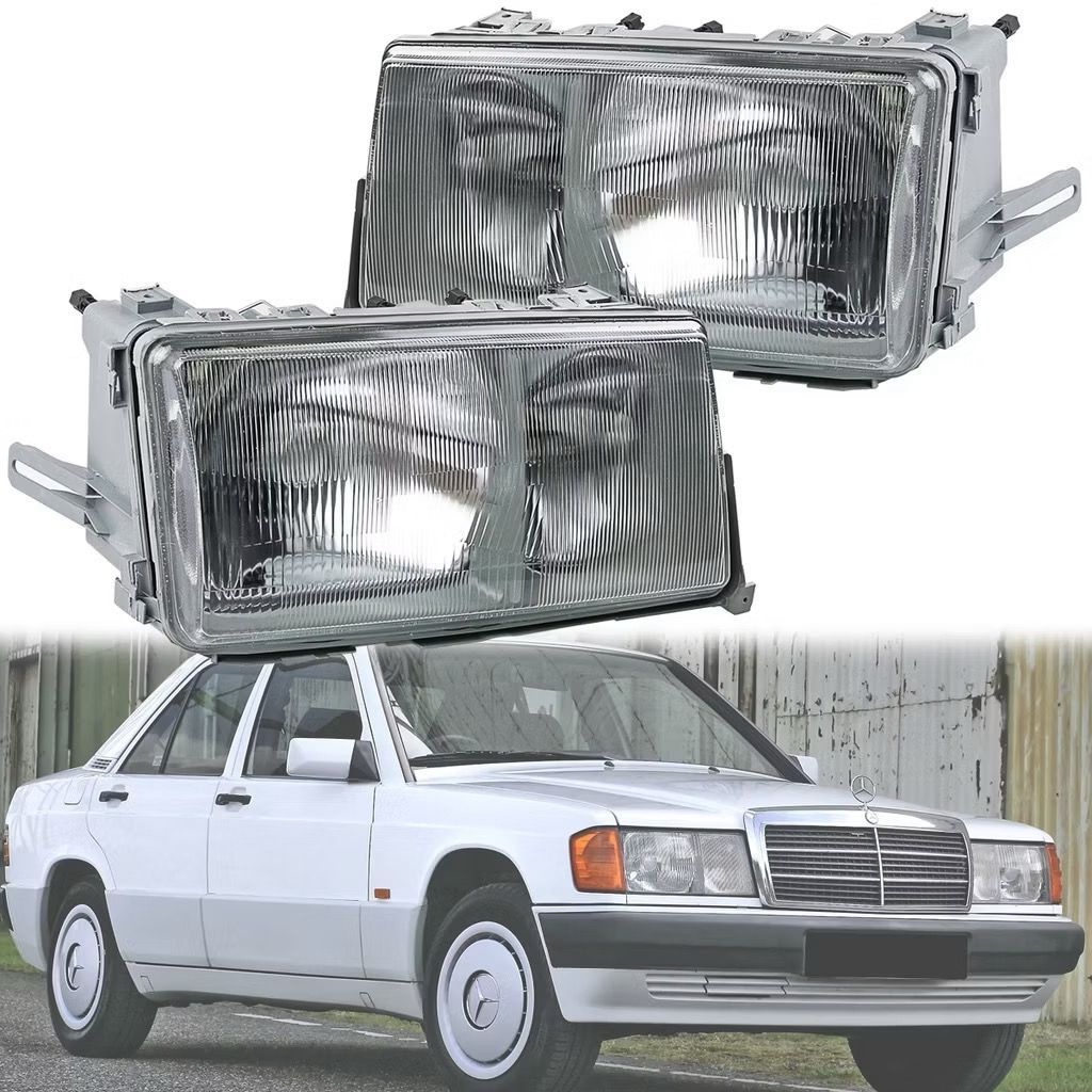 Mercedes Benz 190E W201 1982-1993 Headlamp Head Light Front Headlight ...