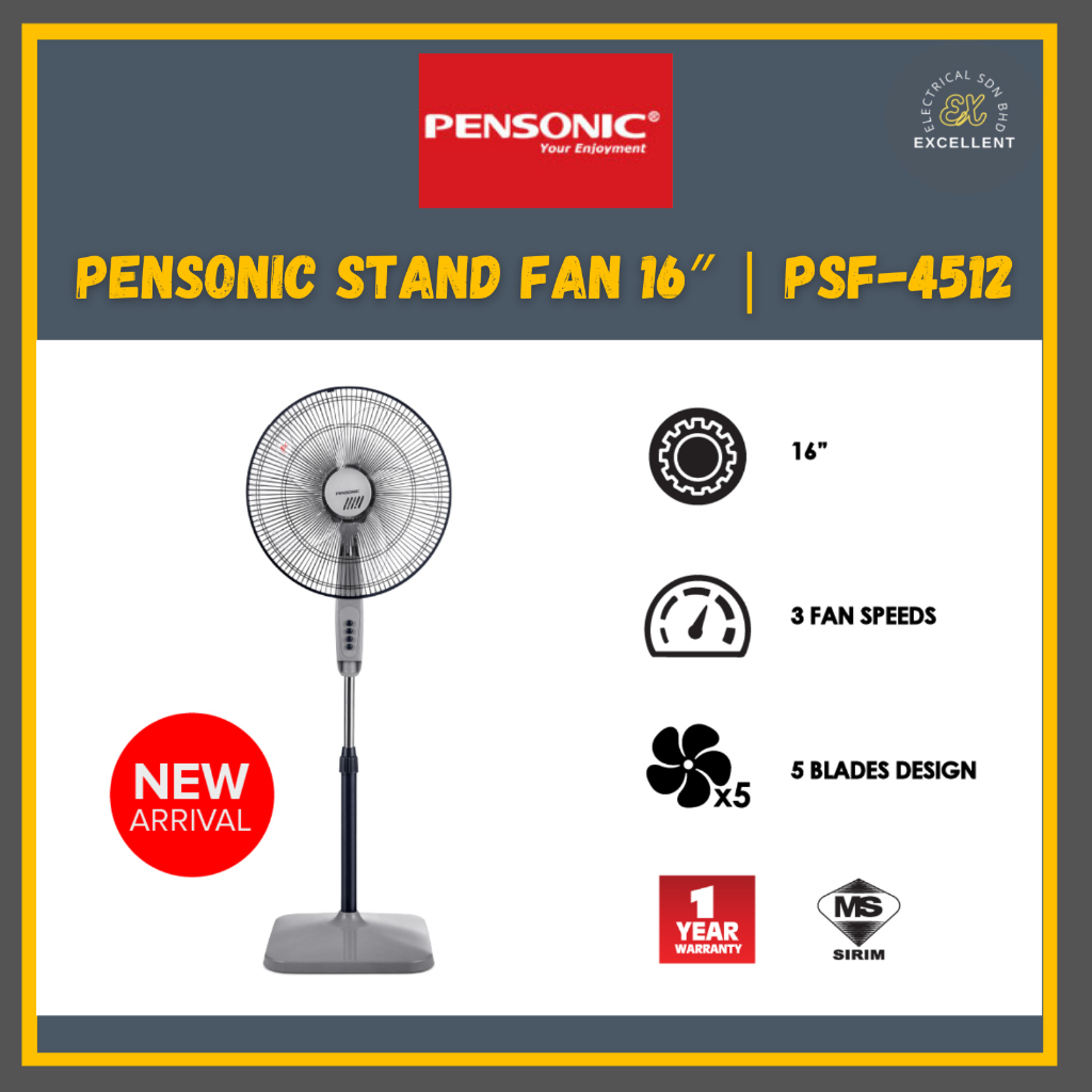 Pensonic Stand Fan 16″ | PSF-4512 | Shopee Malaysia