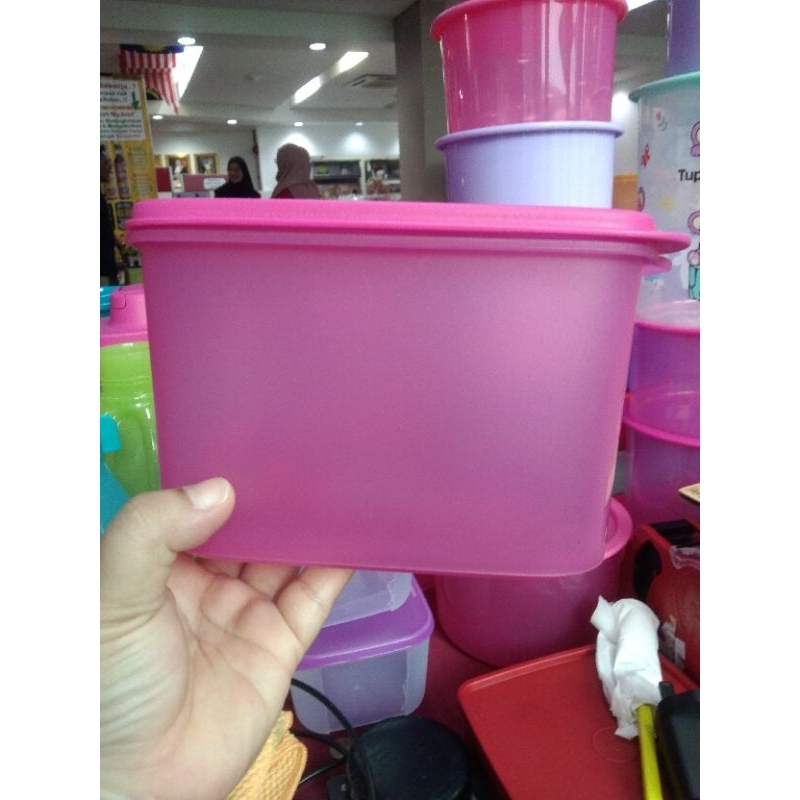 Smart Saver Tupperware Rectangle 1.1L Bekas Kedap Udara Pink Tupperware ...
