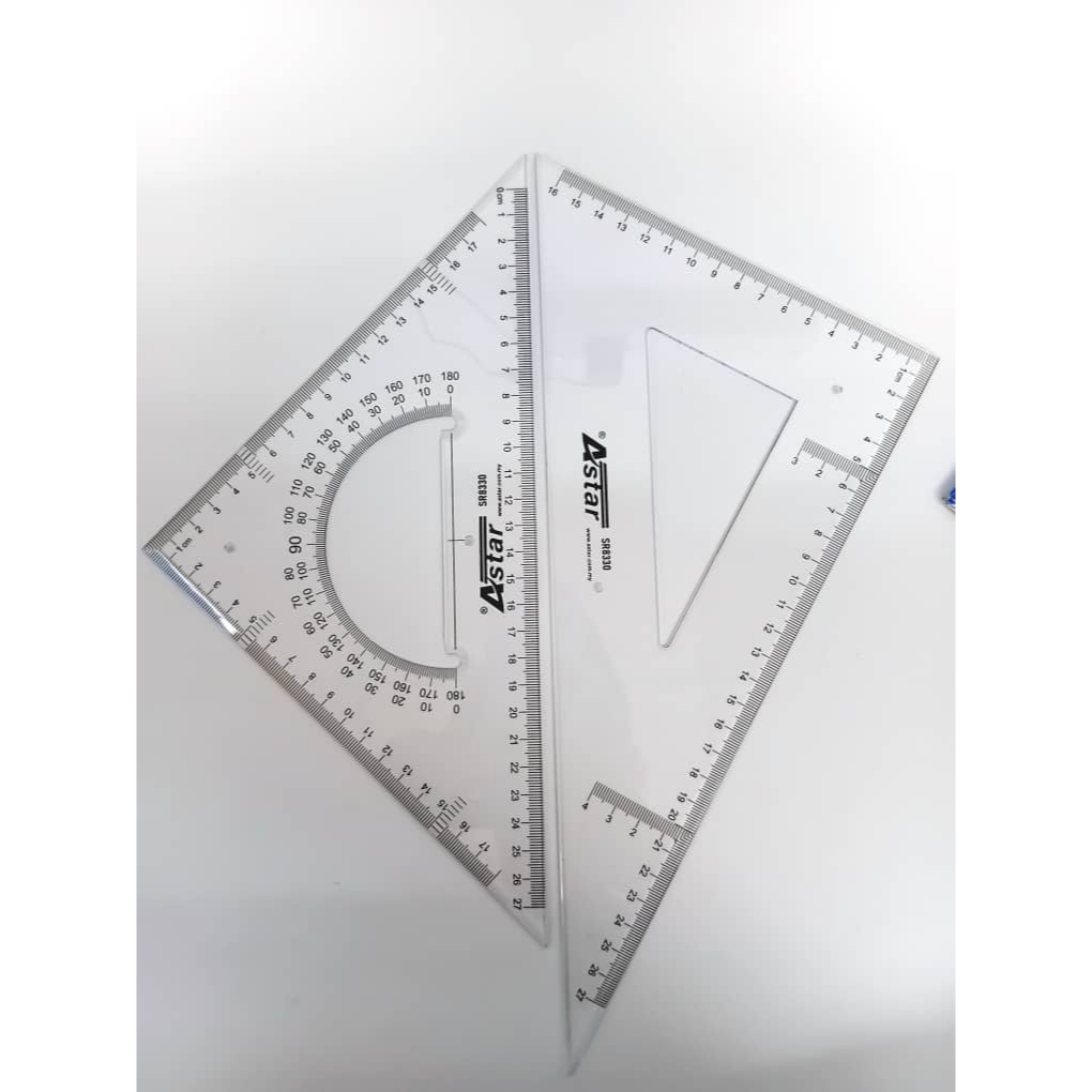 Stok Sedia Pembaris Set Segi Tiga Astat 30cm (2 in 1) /Astat Set Square ...