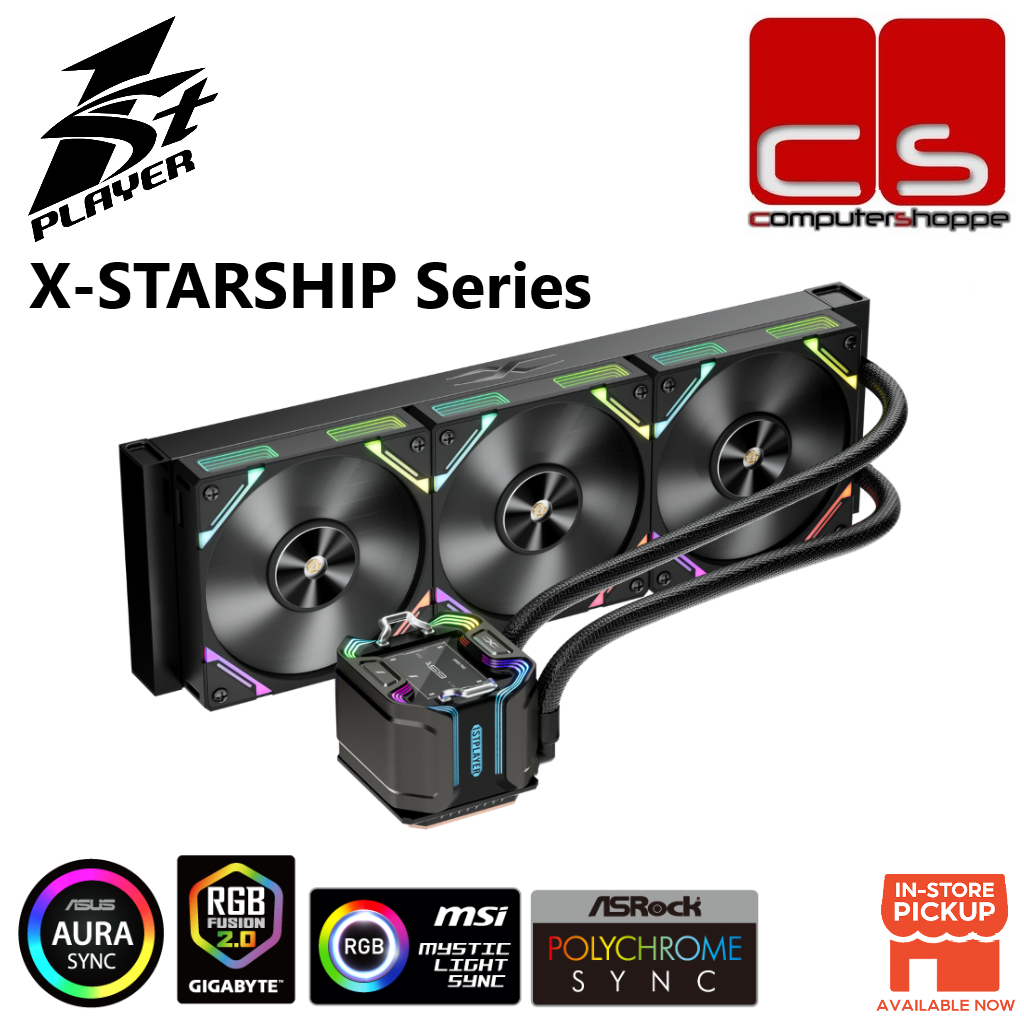 1stPlayer X-STARSHIP Series ARGB CPU Liquid Cooler with 2.4'' IPS ...