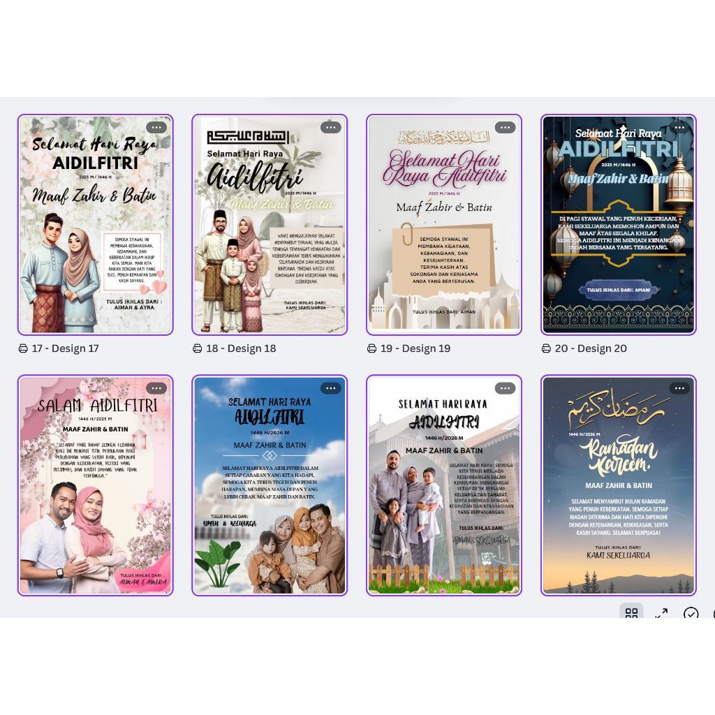 25 Template Kad Raya Digital (Canva Pro) | Shopee Malaysia
