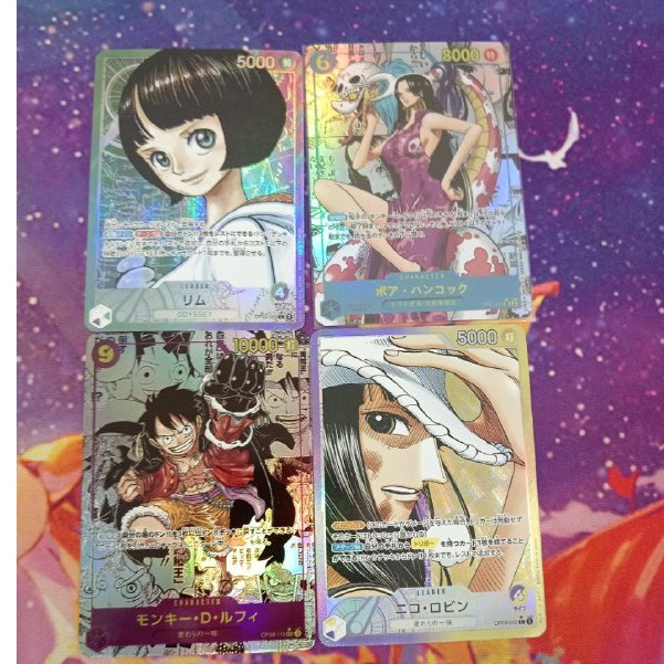 4 pcs / set Manga Boa Hancock Yonko Luffy OP09 OP07 Lim Nico Robin Leader AA gred SS+ one piece ...