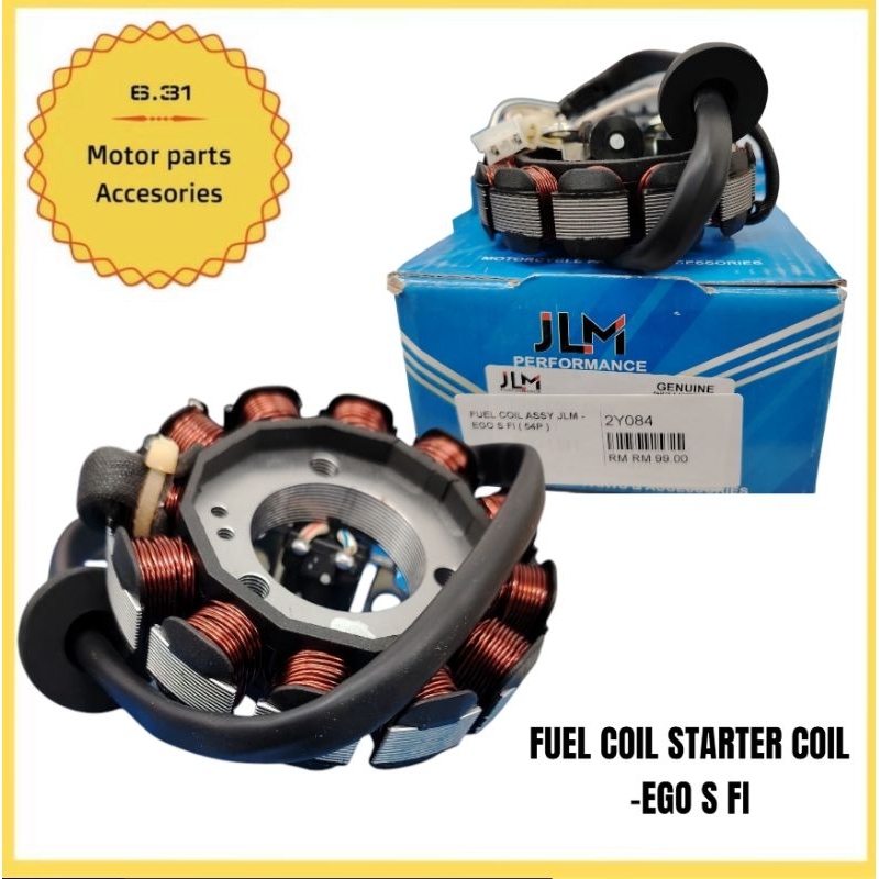 ORIGINAL JLM BRAND FUEL COIL STARTER MAGNET COIL YAMAHA EGO S FI 54P ...